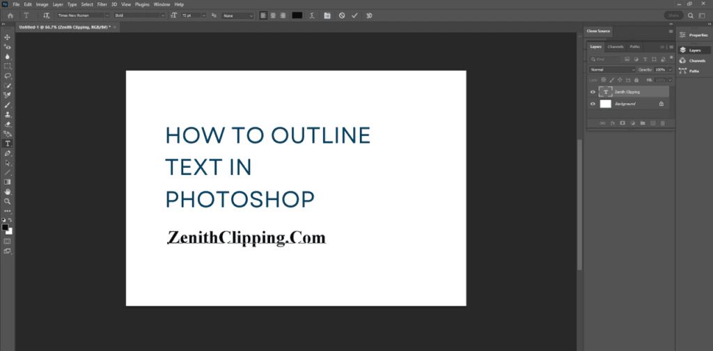 How to Outline Text in Photoshop