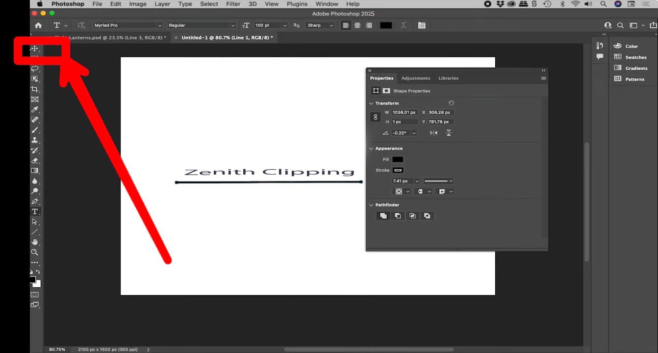 How to underline text in Photoshop 2025 ( Tutorial)